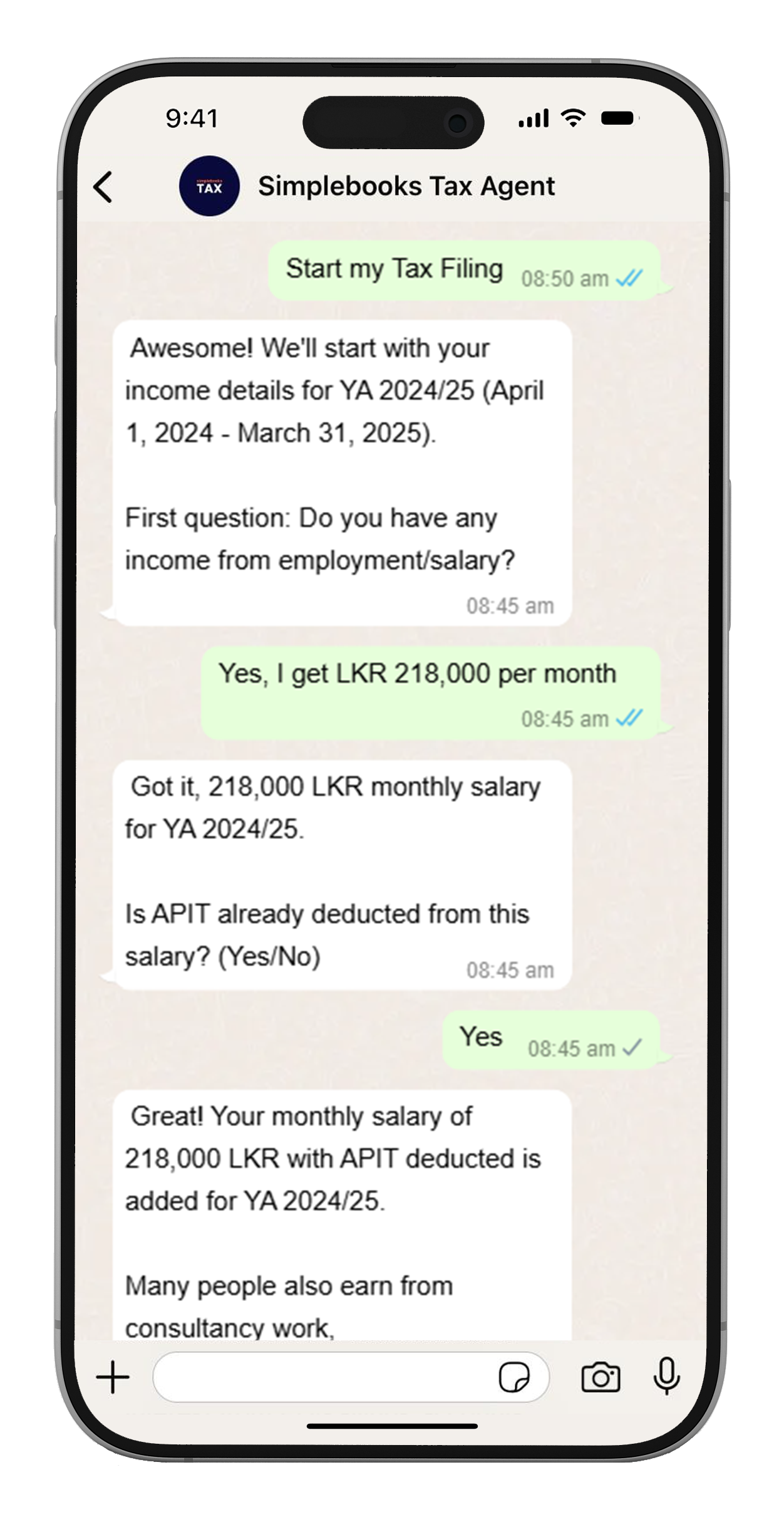 Simplebooks Tax Bot - AI-Powered Tax Assistant