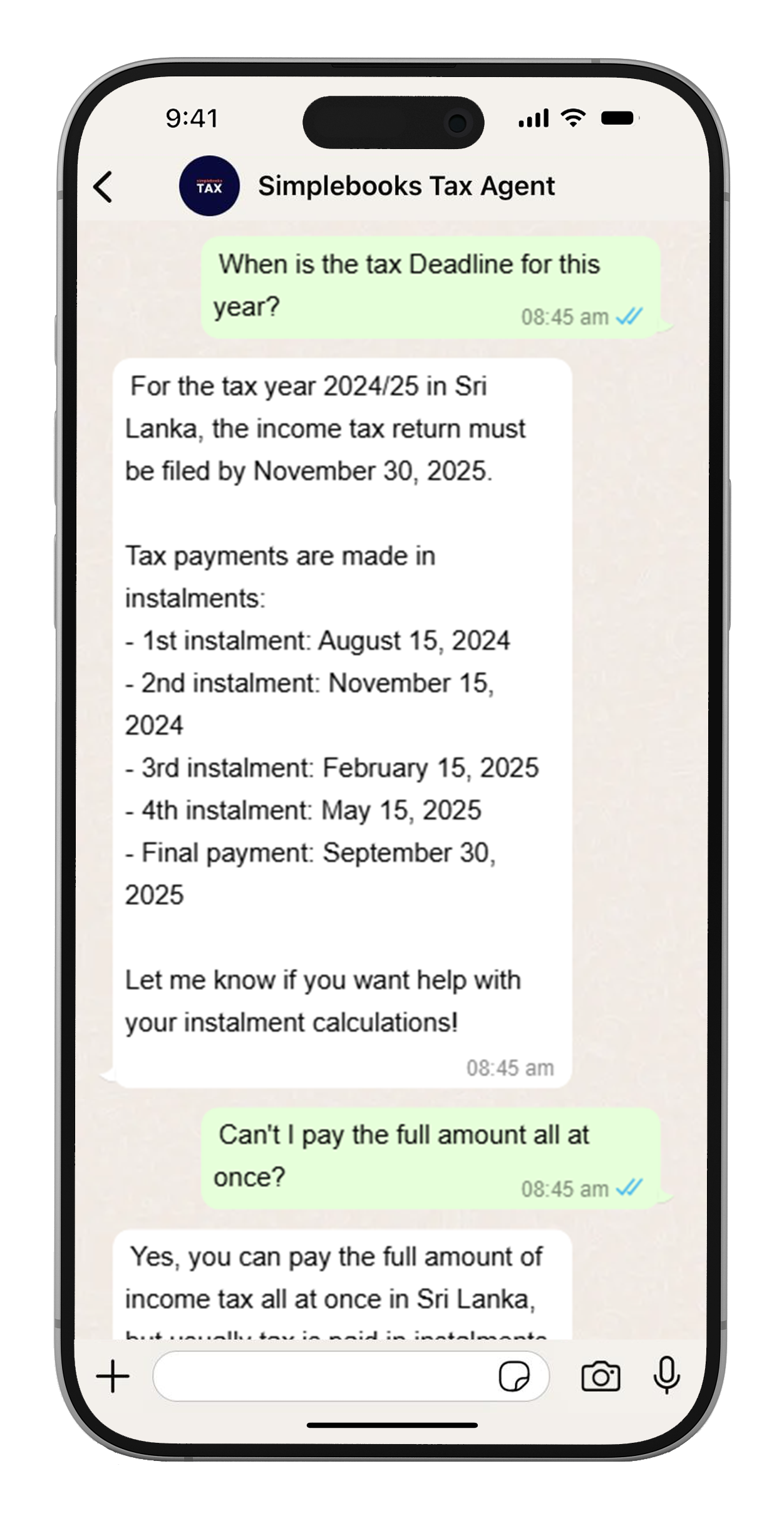 Simplebooks Tax Bot - AI-Powered Tax Assistant